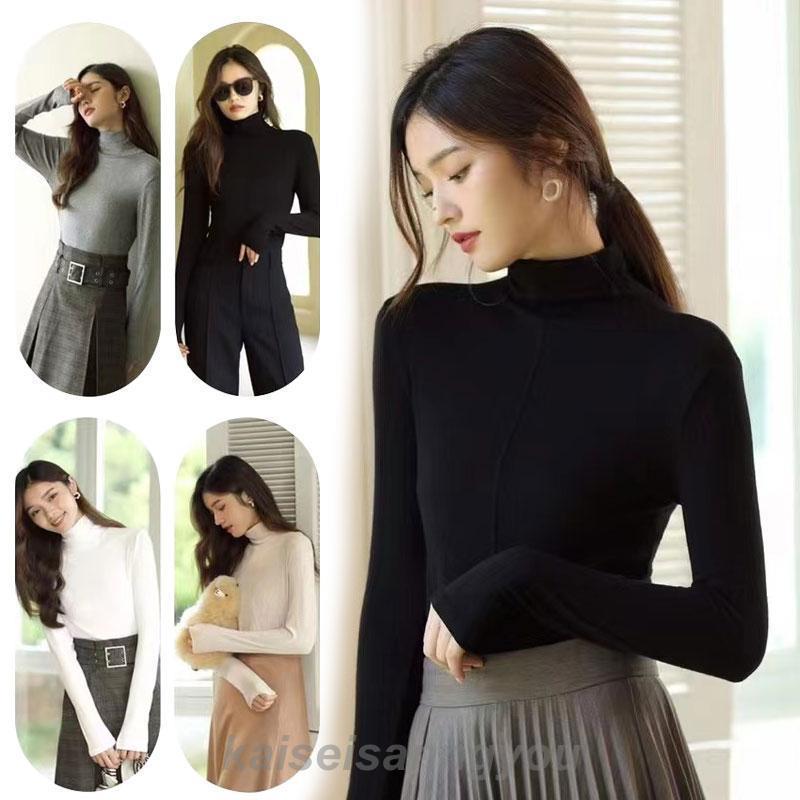 ハイネックトップス レディース インナー 長袖 無地 ハイネックカットソー tシャツ : ks-b23-blaf306 : ヘルシーライフスタイル - 通販 - Yahoo!ショッピング