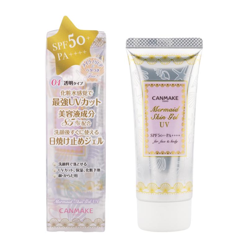 CANMAKE キャンメイク マーメイドスキンジェルUV 01 透明タイプ SPF50+・PA++++ 40g UVカット 保湿下地 [ギフトラッピング対応] : かいちゃんのお店 - 通販 ...