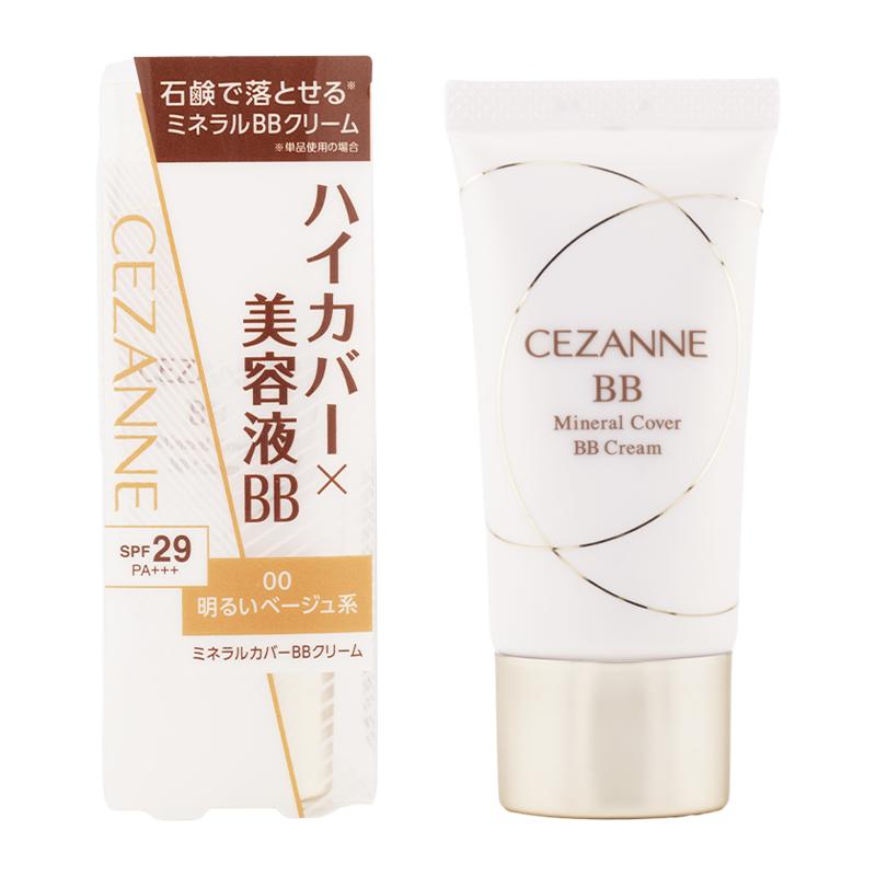 CEZANNE セザンヌ ミネラルカバーBBクリーム SPF29 PA+++ 00 明るいベージュ系 30g ベースメイク BBクリーム カバー力 UVカット 毛穴[ギフトラッピング対応 ...