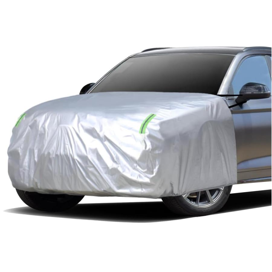 ANBEN ボンネットカバー 防炎フロント保護カバー 210D厚手オックスフォード生地 適合目安:車長4.50m~5.20m/車幅1.60m~1.95m SX-L ヘッドライト劣化 日焼け防止 ...