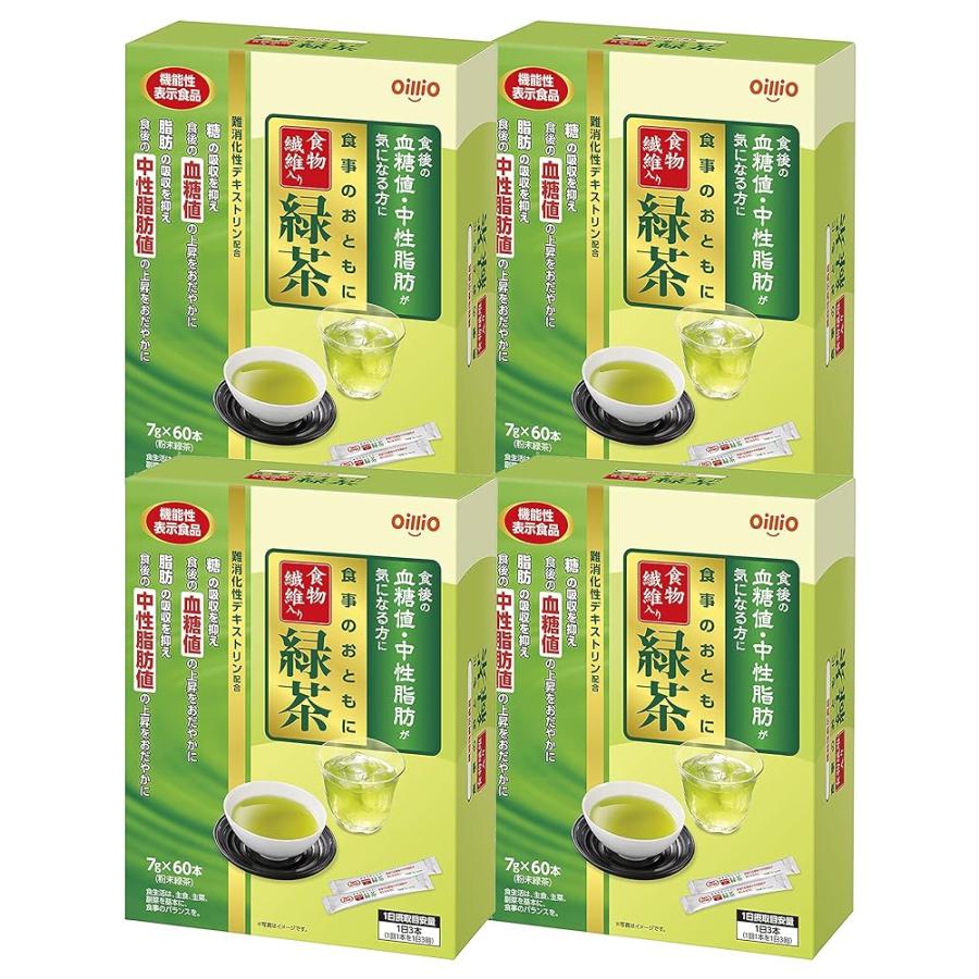 日清オイリオ 食事のおともに食物繊維入り緑茶 7g×60包×4個セット : 快適Store - 通販 - Yahoo!ショッピング