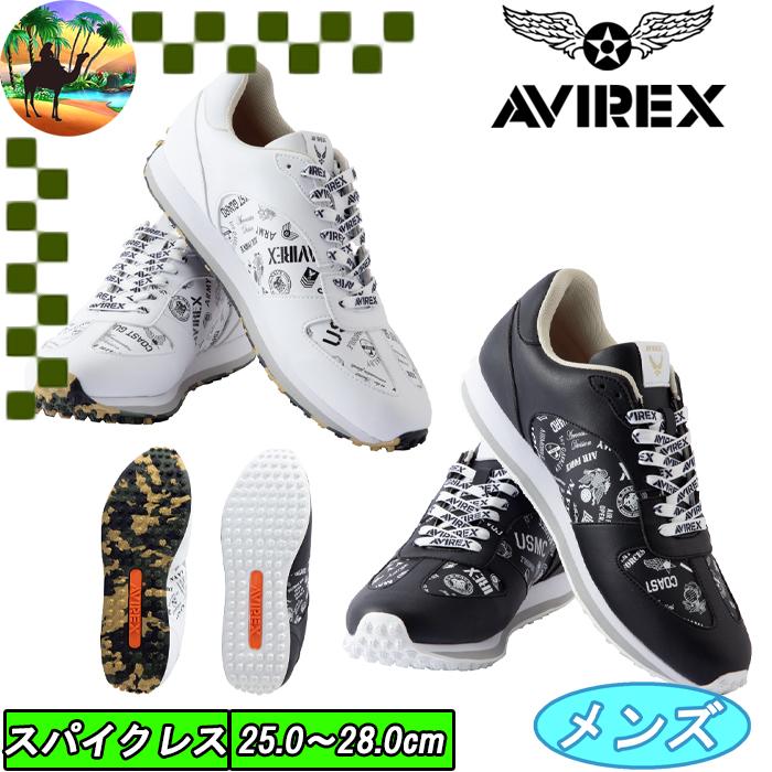 AVIREX 【全品5％引きクーポン 14日まで】AVG3F-SH1 アビレックス ロゴパターンシューズ スパイクレス ゴルフシューズ AVIREX : ゴルフオアシス Yahoo!ショップ ...