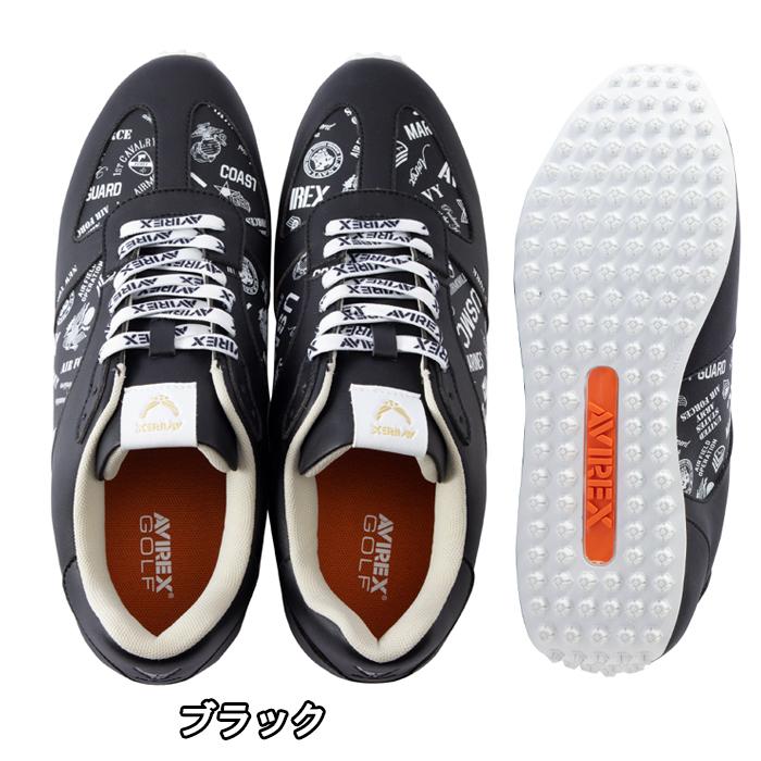 AVIREX 【全品5％引きクーポン 14日まで】AVG3F-SH1 アビレックス ロゴパターンシューズ スパイクレス ゴルフシューズ AVIREX : ゴルフオアシス Yahoo!ショップ ...