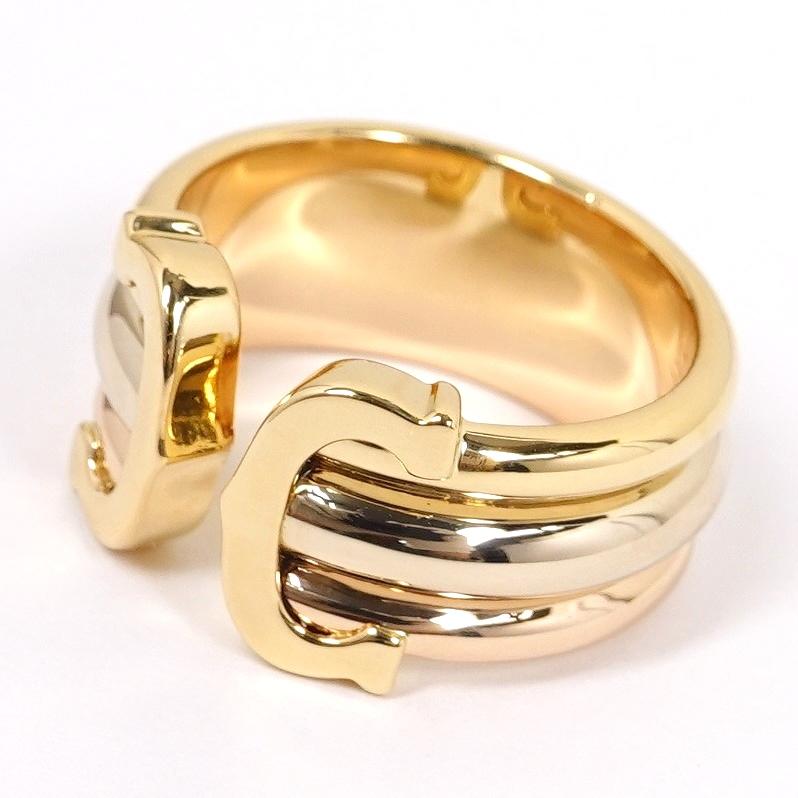 Cartier カルティエ 2C リング C2 750 K18 スリーカラー #48 約8号 指輪 :J0505223:ブランドギャラリー ...