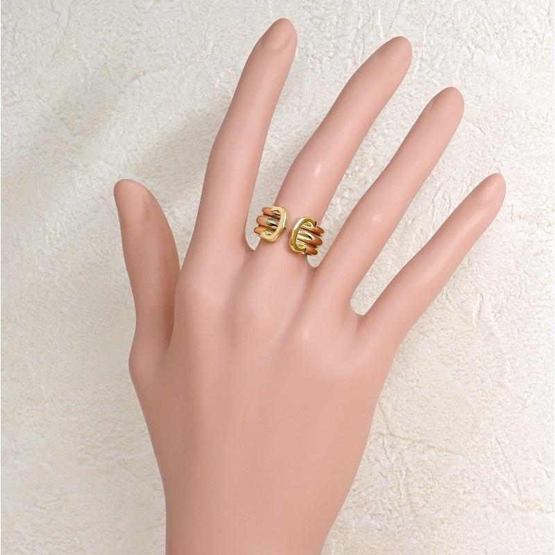 Cartier カルティエ 2C リング C2 750 K18 スリーカラー #48 約8号 指輪 :J0505223:ブランドギャラリー ...