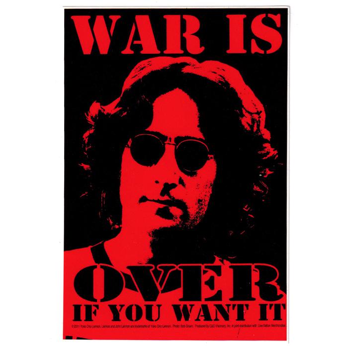 John Lennon / ジョン・レノン - WAR IS OVER STICKER / ステッカー（THE BEATLES / ビートルズ ...