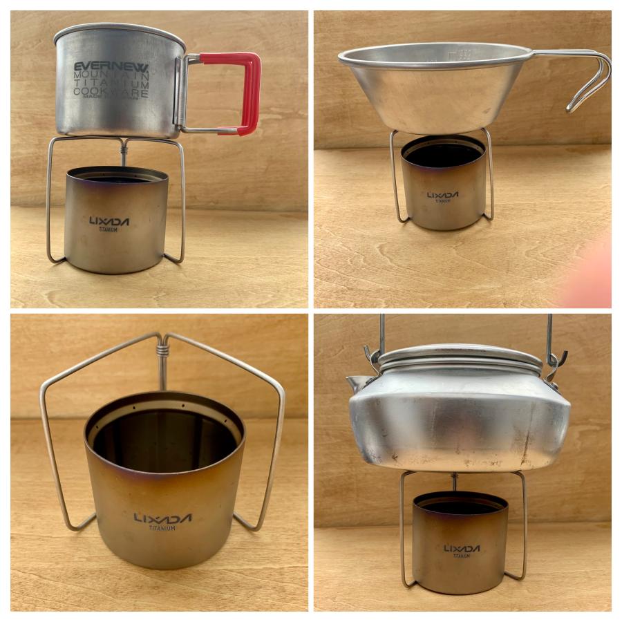 【純チタン製】チタン五徳 TG-2P 超軽量 アルコールストーブ用 : KALUGII ヤフーショッピング店 - 通販 - Yahoo!ショッピング