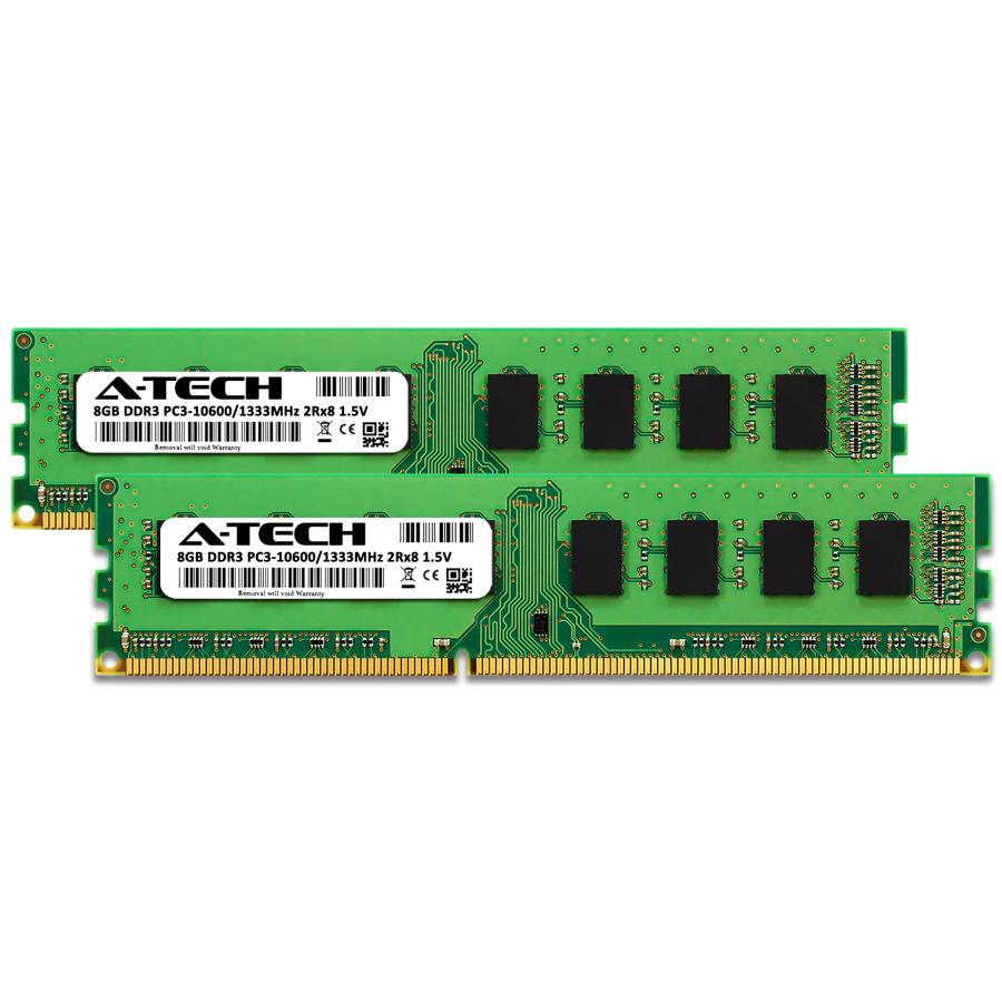 A-Tech RAM 16GB Kit (2x8GB) DDR3 1333 MHz PC3-10600 DIMM - Desktop ...