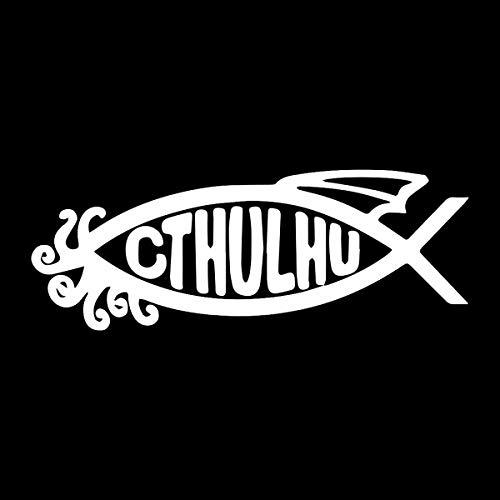 EvolveFISH Cthulhu Fish Weatherproof Vinyl Decal - [White][5] : かめよし ...