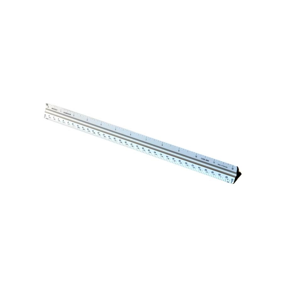 Alumicolor Aluminum Architect Solid Drafting Scale 12IN Silver ...