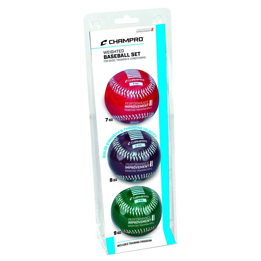 Champro Basic Weighted Training Baseball (Red/Maroon/Green 9-Inch) : かめ ...