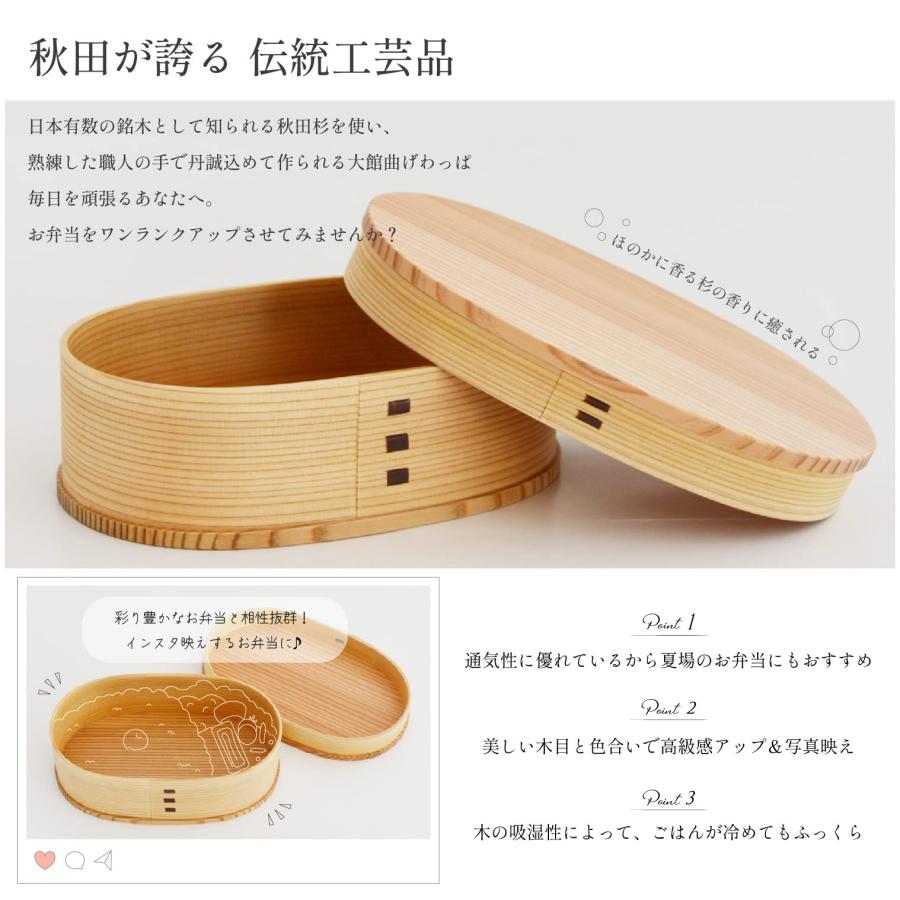 Akita Cedar 2540 Magewappa Bento Box Medium Made in Japan : かめよしエクスプレス - 通販 - Yahoo!ショッピング