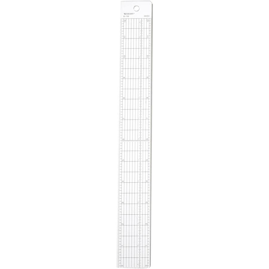 Westcott Grid Ruler with Metal Cutting Edge 1.5 x 12 Transparent (B-1M ...