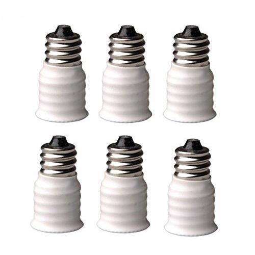 (Pack of 6) Candelabra Base (E12) to European (E14) Socket Enlarger Adapter : かめよしエクスプレス - 通販 ...