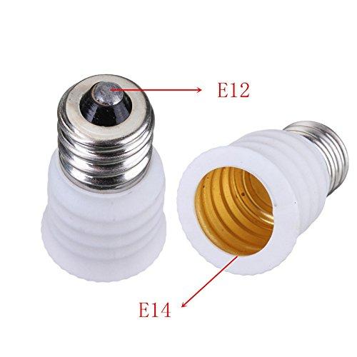 (Pack of 6) Candelabra Base (E12) to European (E14) Socket Enlarger ...