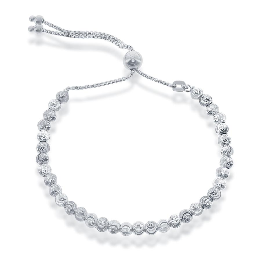 Beaux Bijoux 925 Sterling Silver Diamond-Cut MoonBeads Italian ...