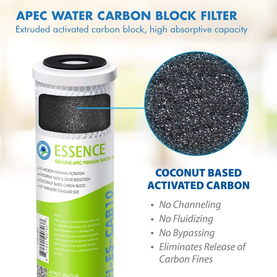 APEC Water Systems 10” Carbon Block Filter For Reverse Osmosis System x ...