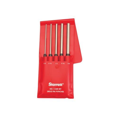 Starrett Extra-Long Drive Pin Punch Set with Knurled Grip and ...