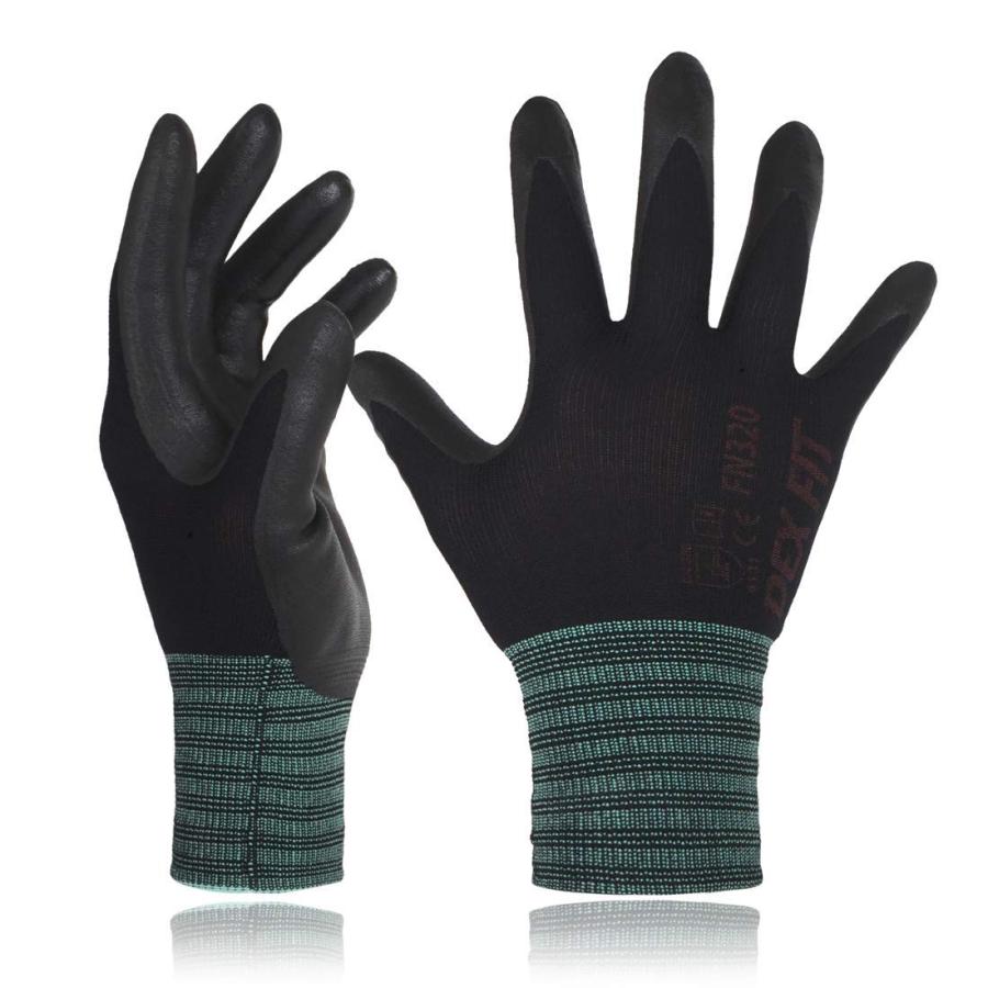 DEX FIT Premium Nylon Work Gloves FN320 - Firm Nitrile Grip 3D-Comfort ...