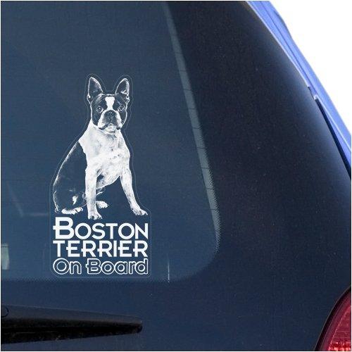 Boston Terrier Clear Vinyl Decal Sticker for Window Bull Dog Sign Art ...