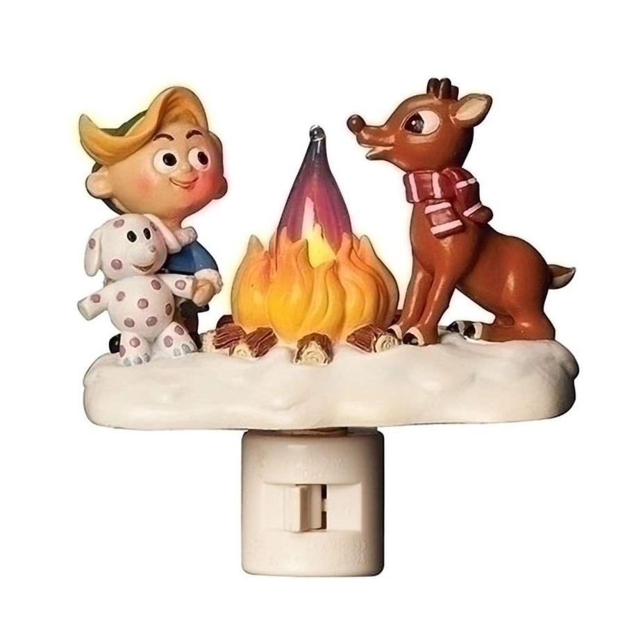Roman Rudolph and Elf Friend 4.5 Inch Polyresin Swivel Plug Flickering ...