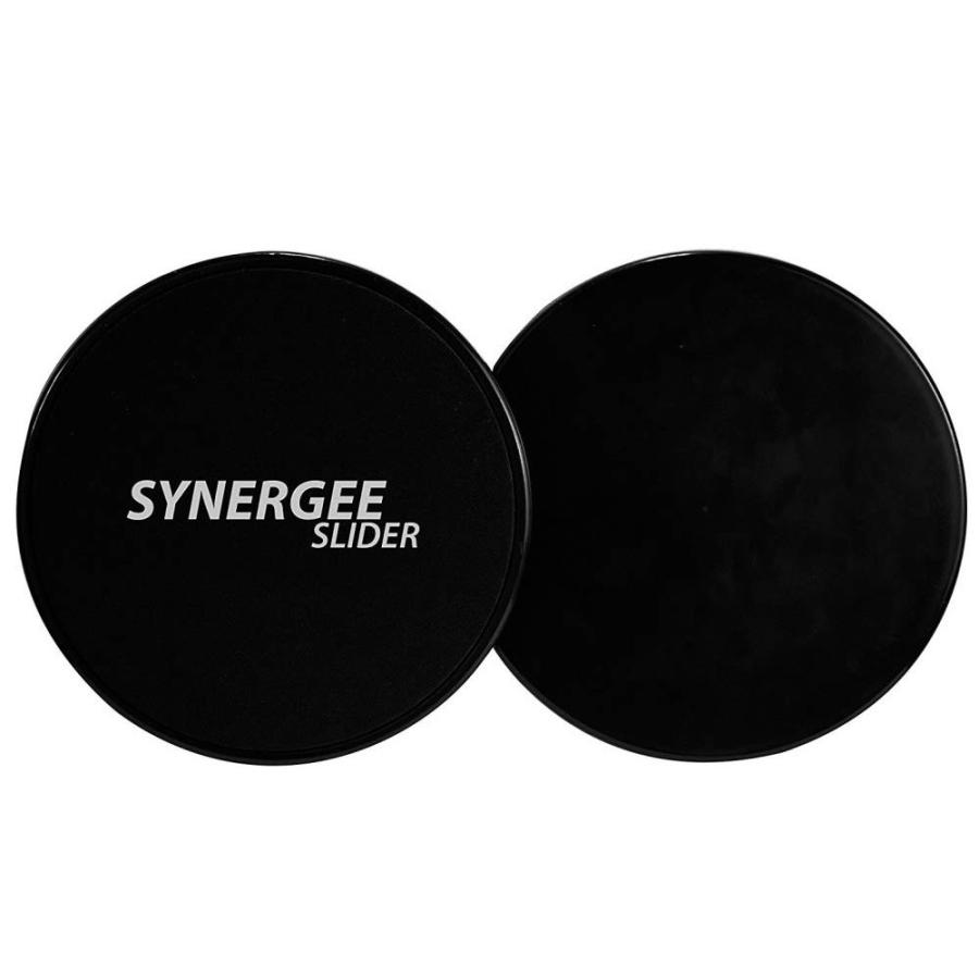 Synergee Jet Black Core Sliders. Dual Sided Use on Carpet or Hardwood ...