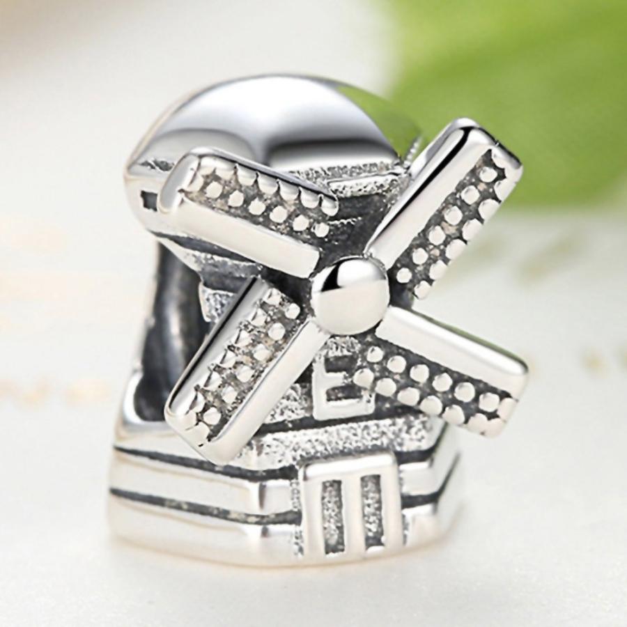 Amoony 925 Sterling Silver Beads Windmill Charms fit Pandora Bracelet ...