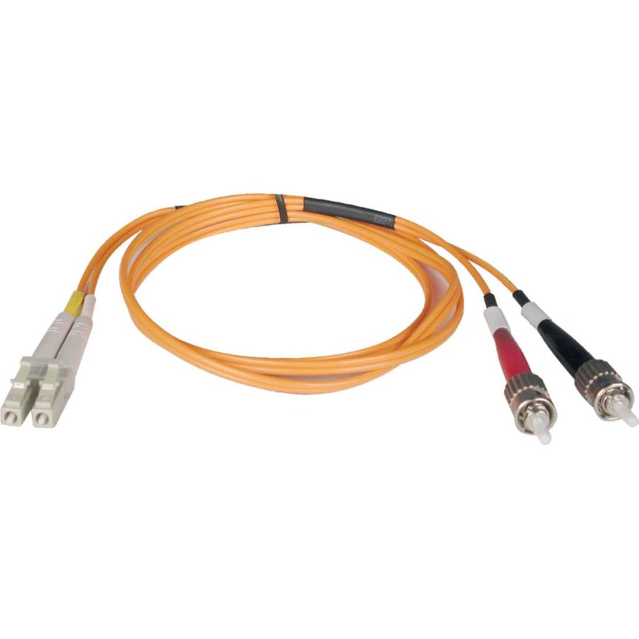 Tripp Lite Duplex Multimode 62.5/125 Fiber Patch Cable (LC/ST) 30M (100-ft.)(N318-30M) Orange ...