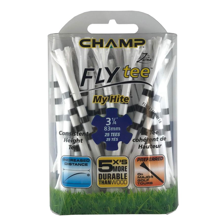 Champ 86512 Zarma Flytee My Hite 3-1/4 25 Count White with Black Stripes Golf Tees : かめよしエクスプレス ...
