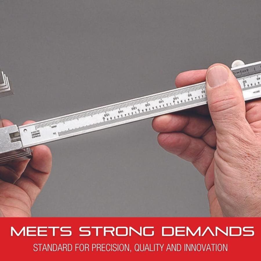Starrett Vernier Caliper with Hardened Stainless Steel Depth Rod Lock ...