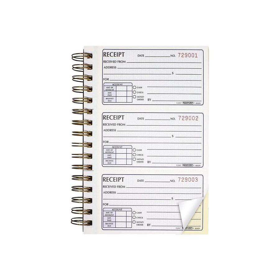 Rediform Gold Standard Money Receipt Book 2.75 x 5 225 Numbered ...