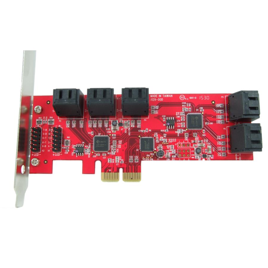 Ableconn PEX10-SAT 10 Port SATA 6G PCI Express Host Adapter Card - AHCI 6 Gbps III Low Profile ...