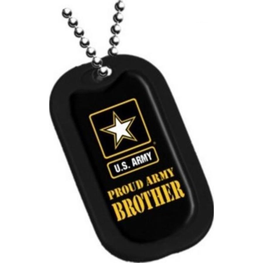 Dog Tag Key Chain Necklace Engrave-Able Military Us Proud Army Brother ...