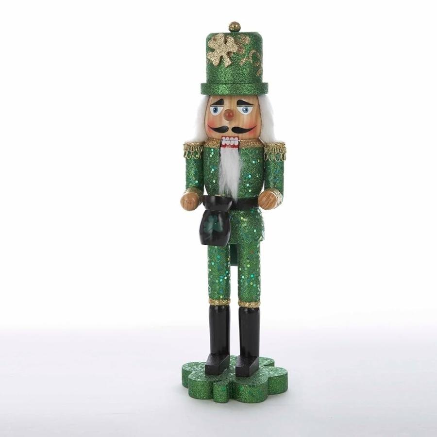 Kurt Adler 15-Inch Wooden Irish Nutcracker on Shamrock BaseGreen : かめよし ...
