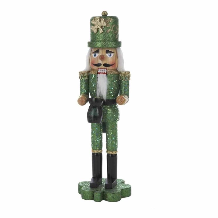 Kurt Adler 15-Inch Wooden Irish Nutcracker on Shamrock BaseGreen : かめよし ...