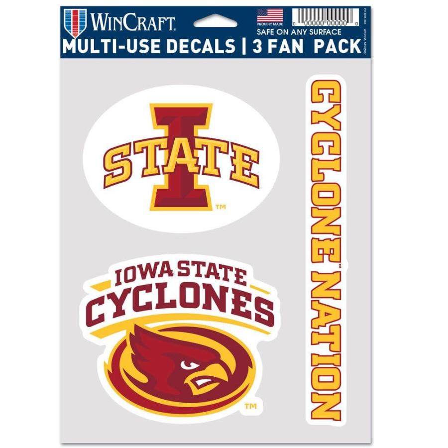 Wincraft NCAA Iowa State Cyclones Decal Multi Use Fan 3 Pack Team ...