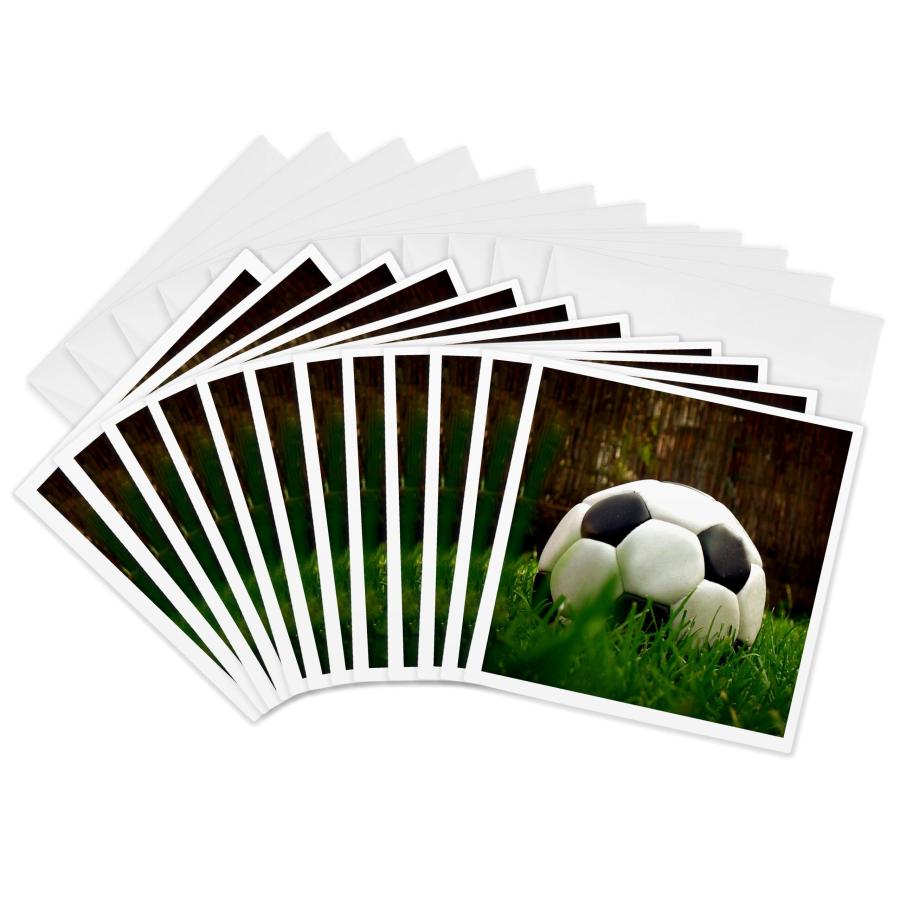 3dRose Black Soccer Ball - Greeting Cards 6 x inches set of 12 (gc_3538_2) : かめよしエクスプレス - 通販 ...