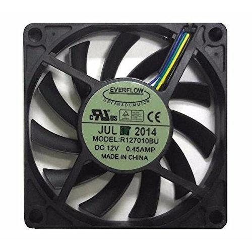 Everflow 70x70x10mm Ultra High Speed Dual Ball Bearing 12 Volt PWM Fan ...