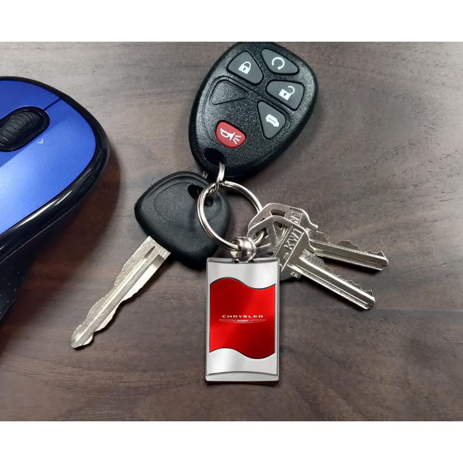 Chrysler Red Spun Brushed Metal Key Chain : かめよしエクスプレス - 通販 - Yahoo!ショッピング