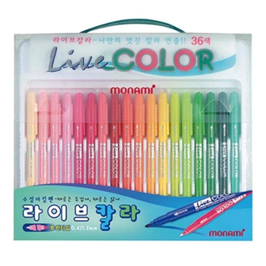 MONAMI Live Color Water-Based Twin Type Marker Art Pen 36color ...
