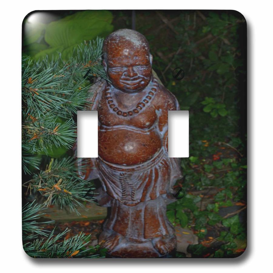 3dRose lsp_165301_2 a Buddha Statue Sitting in Garden Light Switch ...