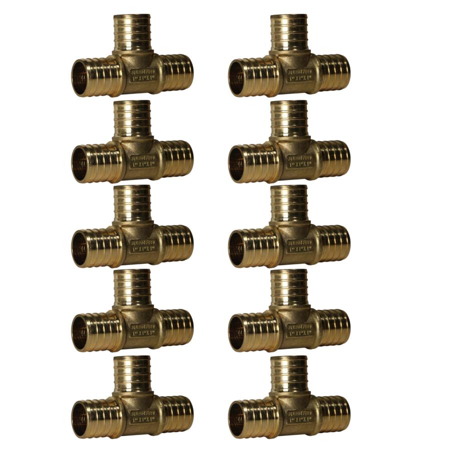 10 PIECES XFITTING 1 X PEX TEE - BRASS CRIMP FITTINGS (LEAD-FREE BRASS) NSF FULL PORT : かめよし ...