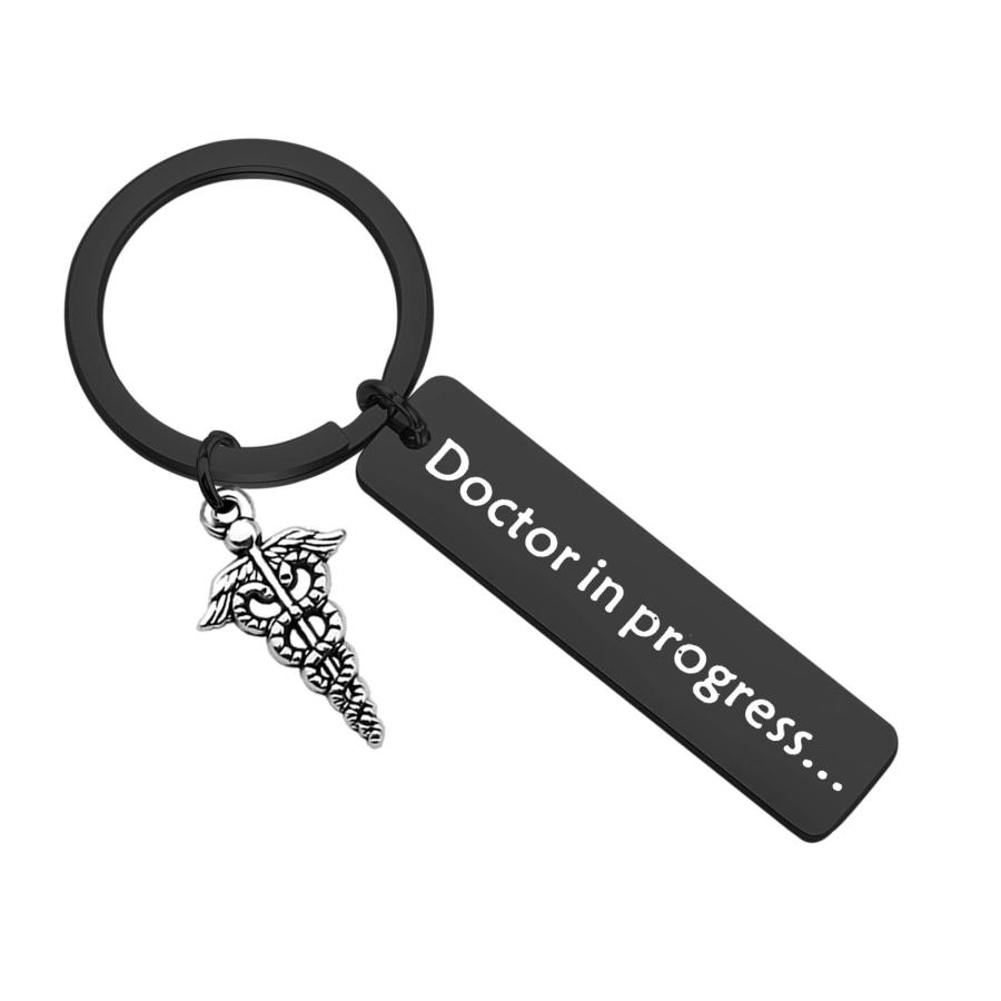 CENWA Med Student Keychain Dr. In Progress Humor Ideas For Doctor Graduation Gift Whitecoat ...