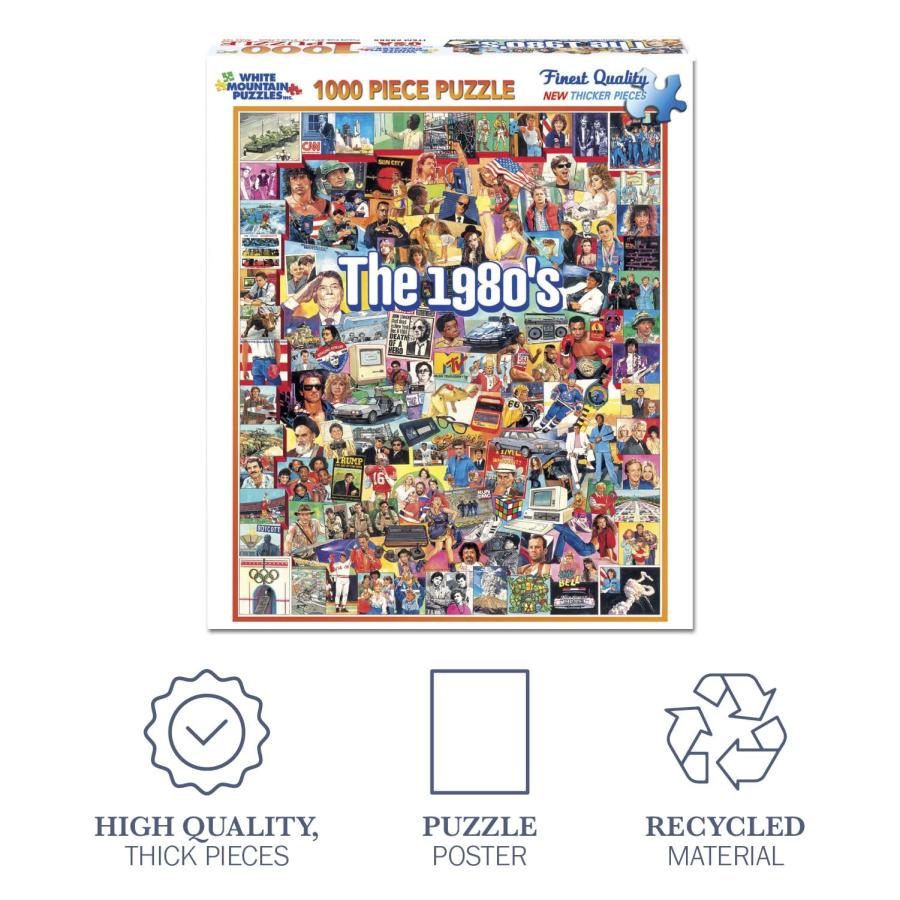 White Mountain Puzzles The Eighties - 1000 Piece Jigsaw Puzzle ...
