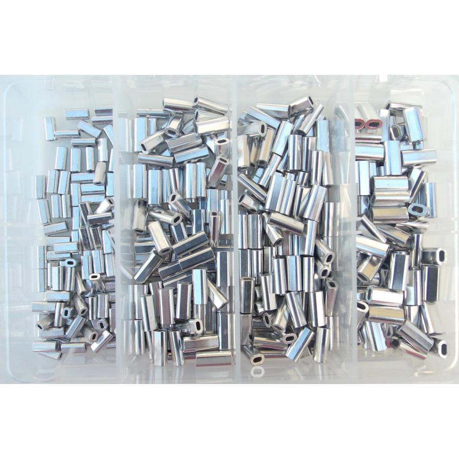 Mini Aluminum Oval Crimp Kit 100pcs Each .81.01.1&1.3mm 50lb-150lb : かめ ...