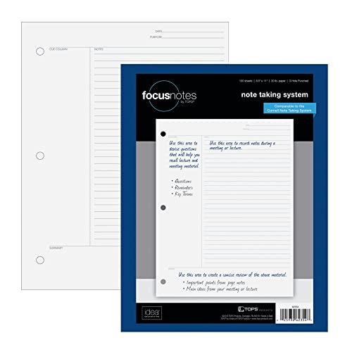 Oxford FocusNotes Note Taking System Filler Paper 8.5 x 11 Inch 3-Hole ...