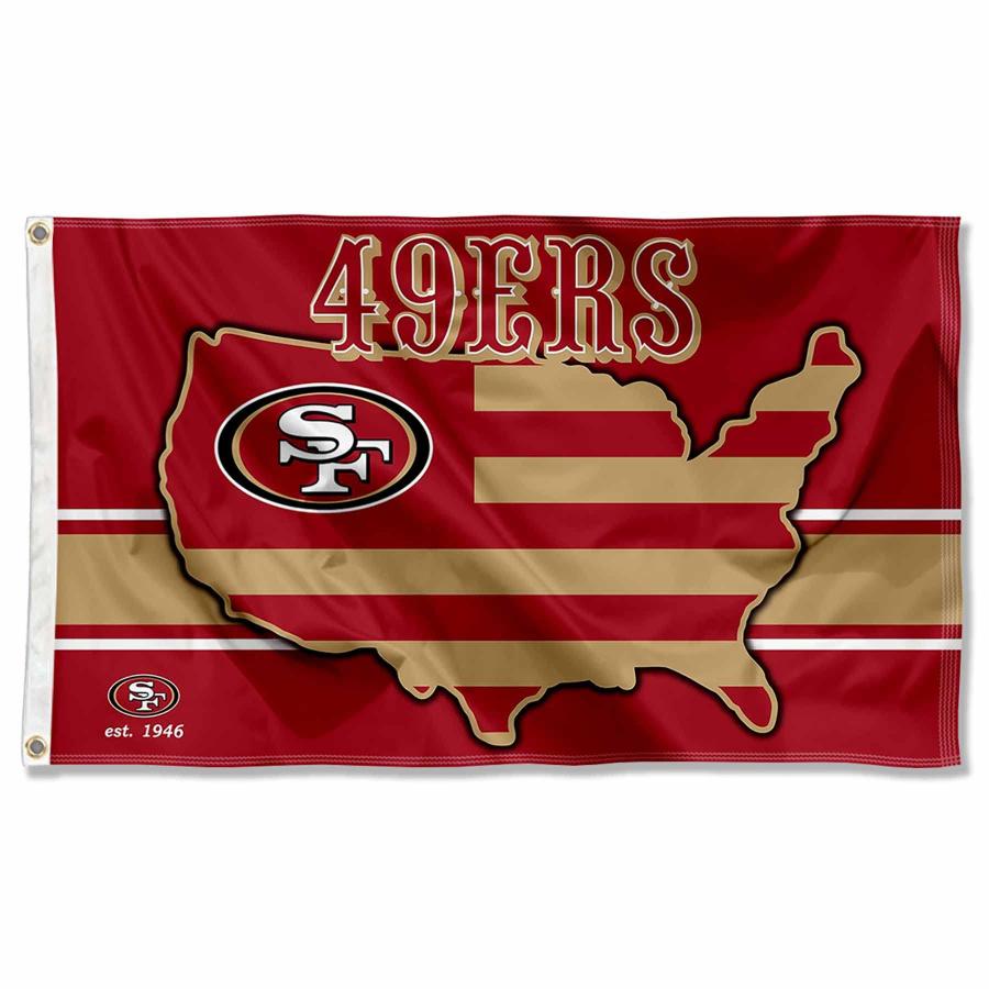 WinCraft San Francisco 49ers Nation USA American Country 3x5 Flag : かめ ...