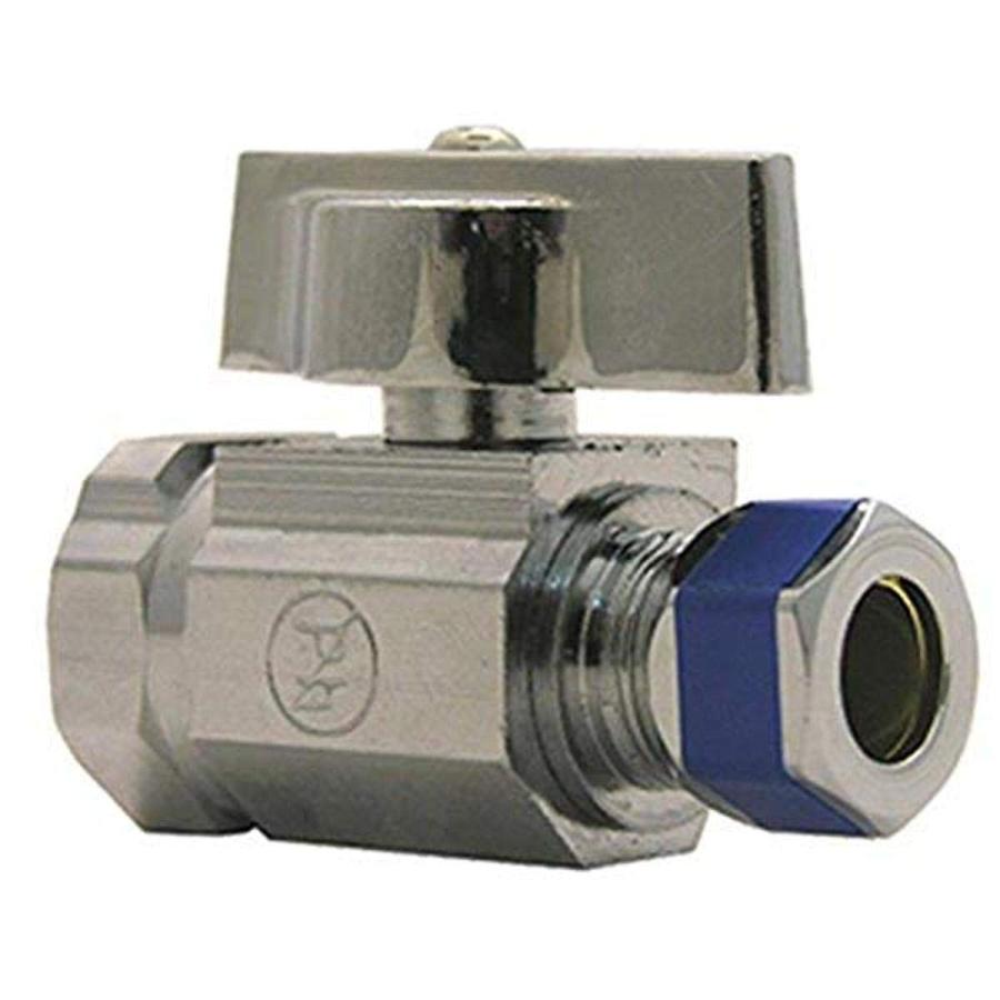 LASCO 06-9273 Straight Stop Quarter Turn Ball Valves 1/2-Inch Steel ...