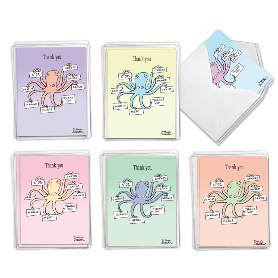 NobleWorks - 36 Assorted Funny Note Cards Bulk Box Set 4 x 5.12 Inch ...