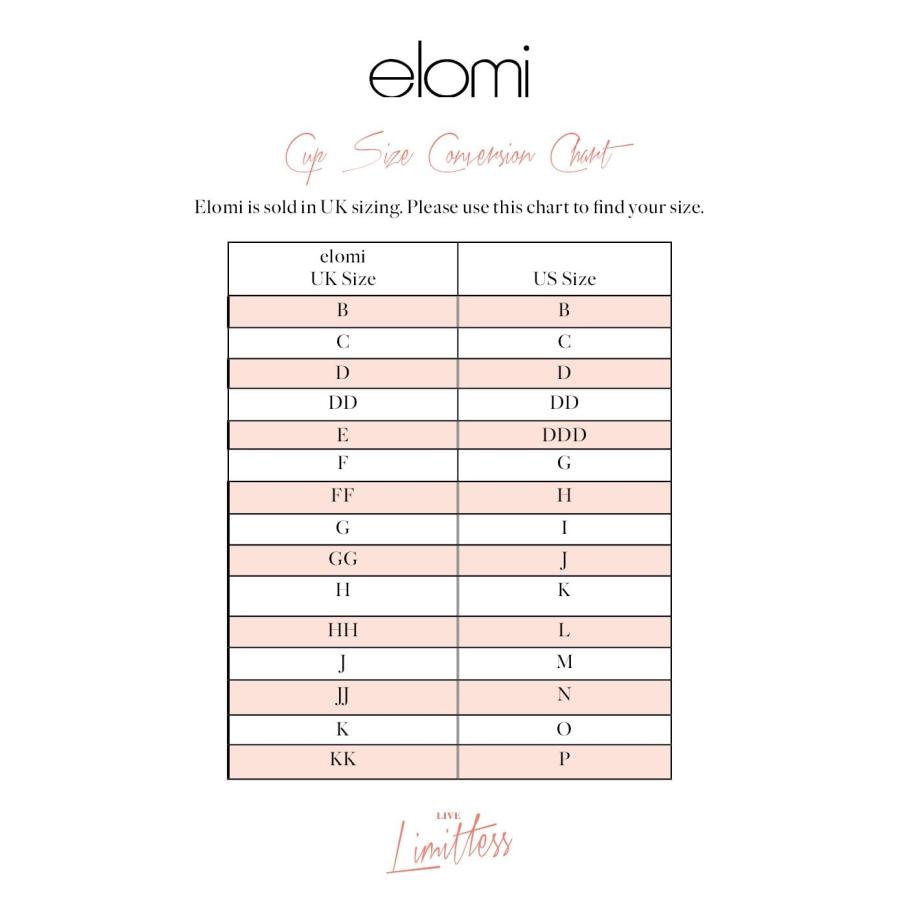Elomi Women's Plus-Size Cate Underwire Full Cup Banded BraLatte36GG UK ...